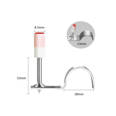 32mm Powder Actuated Nail with 18mm Pipe Clamp – 100 pcs – Rambo